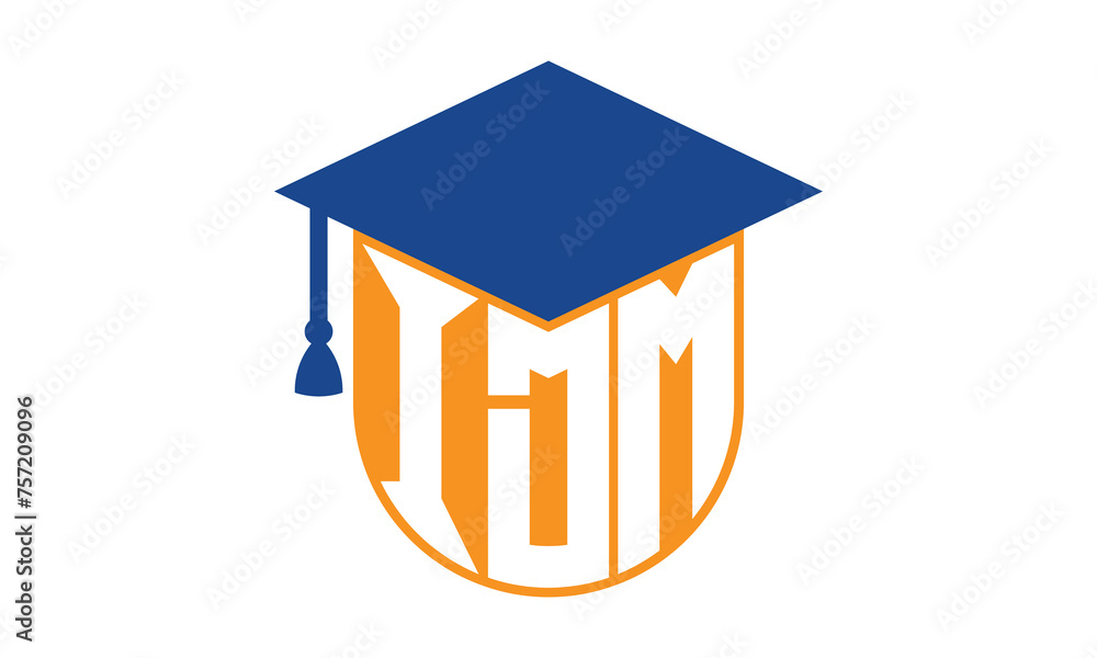 IDM initial letter academic logo design vector template. school college ...