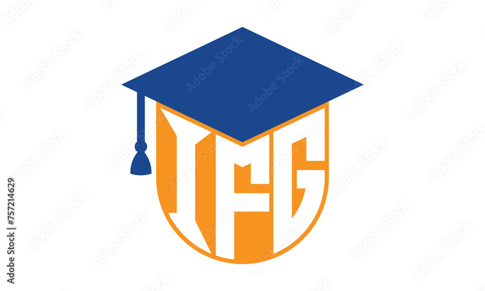 IFG initial letter academic logo design vector template. school college ...