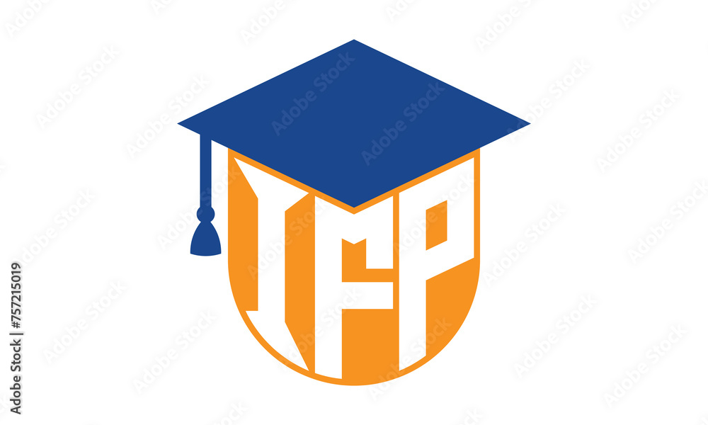 IFP initial letter academic logo design vector template. school college ...