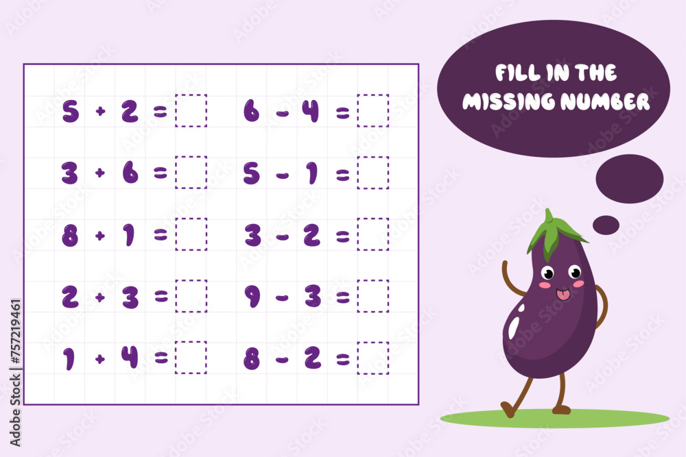 Mathematical educational game for children. Complete the series and ...