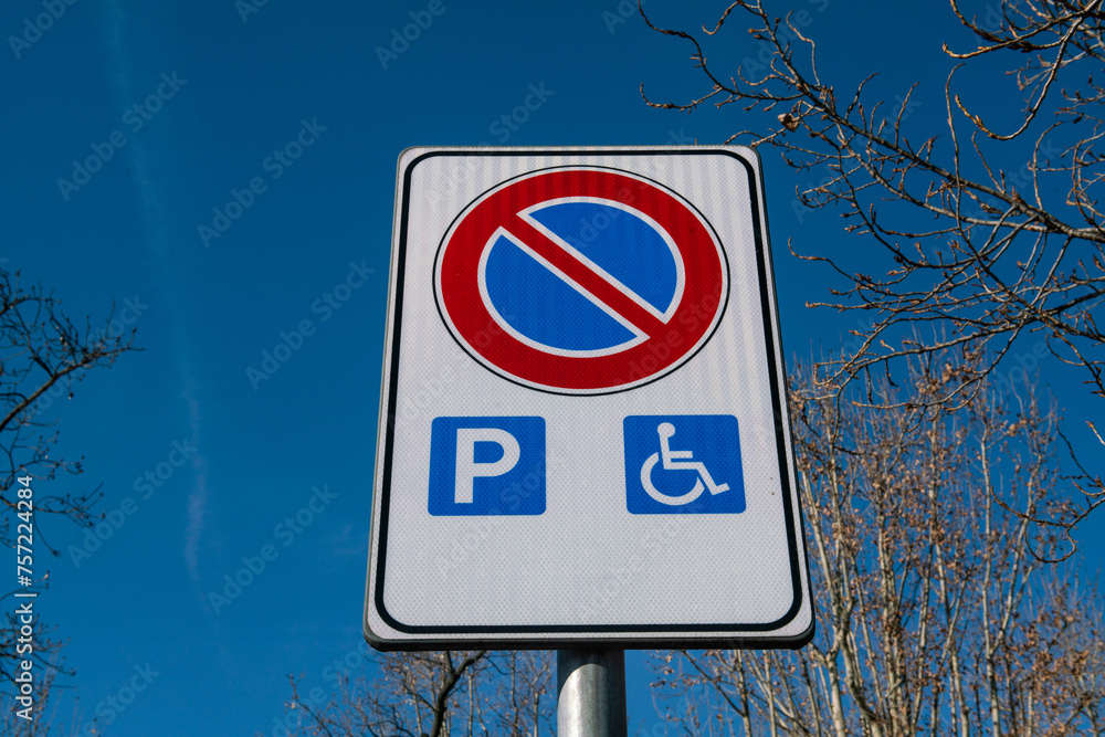 disability, street parking for disabled people, no parking signs except ...