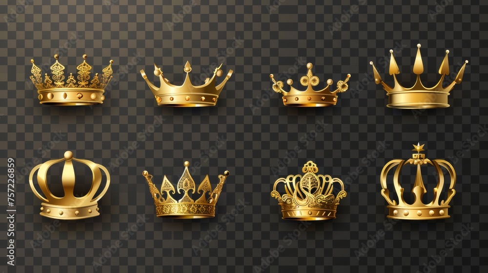 Royal symbol on transparent background. Modern realistic illustration ...