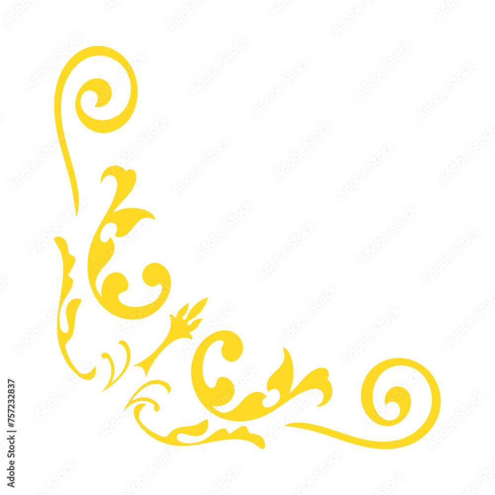 Gold Corner Frame Border Stock Vector | Adobe Stock