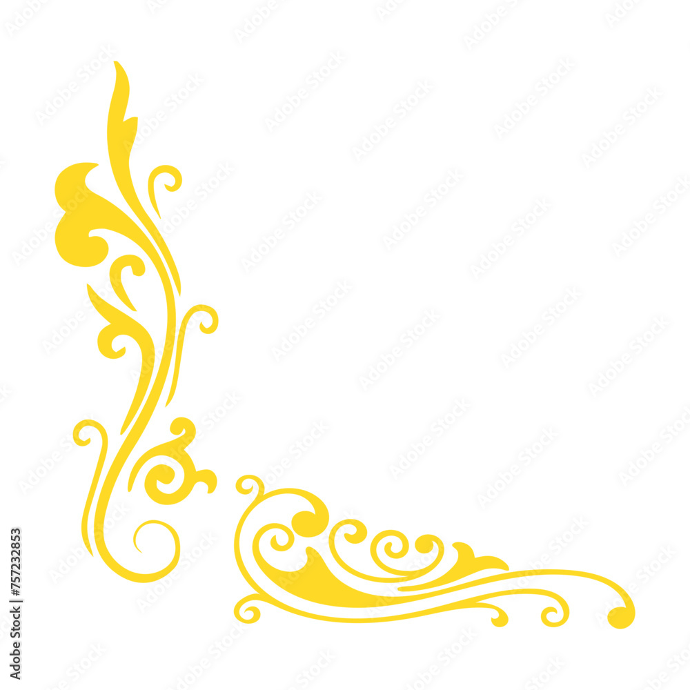 Gold Corner Frame Border Stock Vector | Adobe Stock