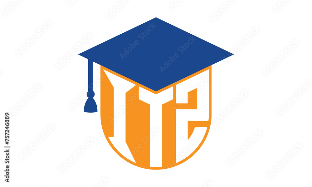 ITZ initial letter academic logo design vector template. school college ...