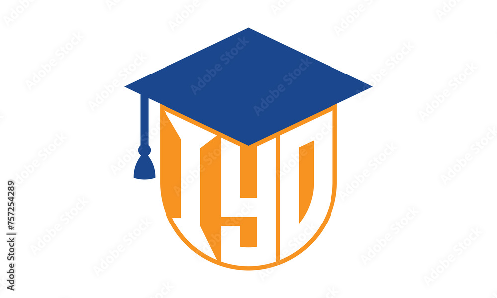 IYO initial letter academic logo design vector template. school college ...