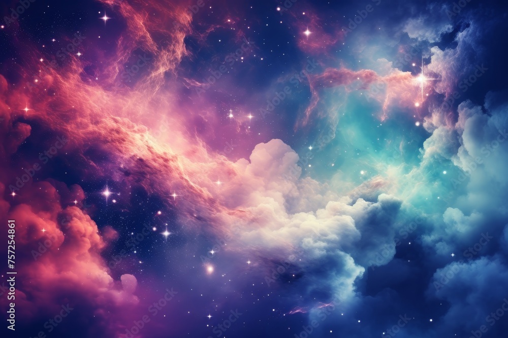 Different types of stars, planets, and galaxies in the vast expanses of ...