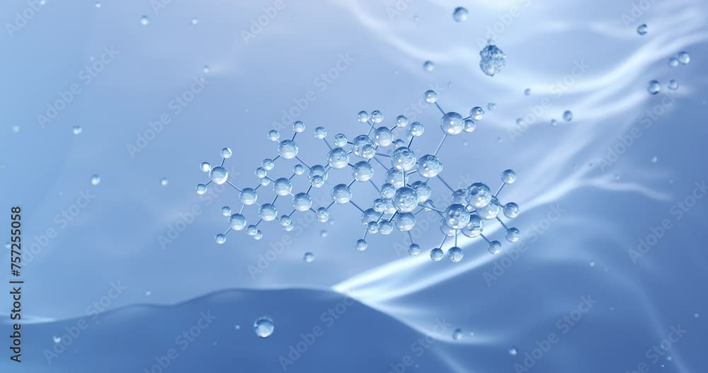 Cholesterol rotating molecular structure, 3d model of molecule ...