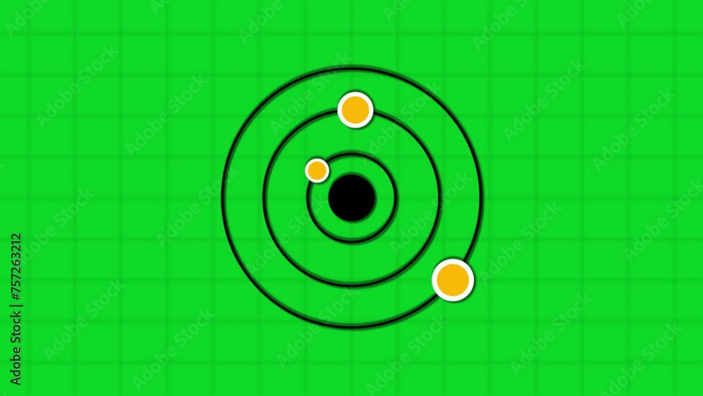 Animated solar system preloader. Planets around sun. solar system ...