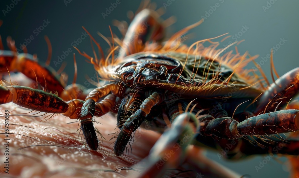 Tick engorged with blood, highlighting the importance of tick ...