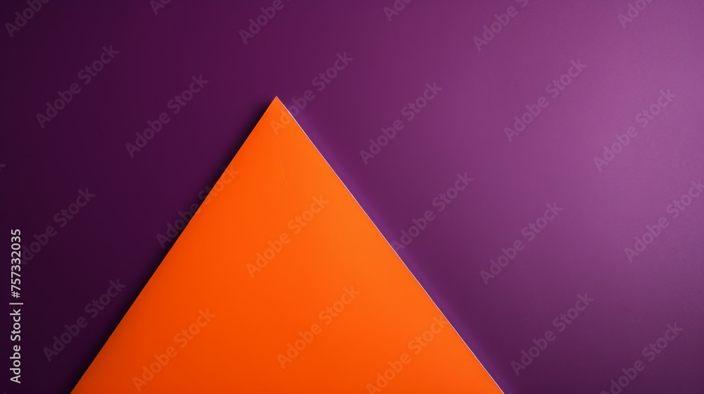 Vivid Highlight: Purple background accented by a vivid orange triangle ...