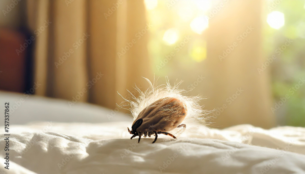 An Image Showcasing A Dust Mite Within A Bed Underscoring The ...