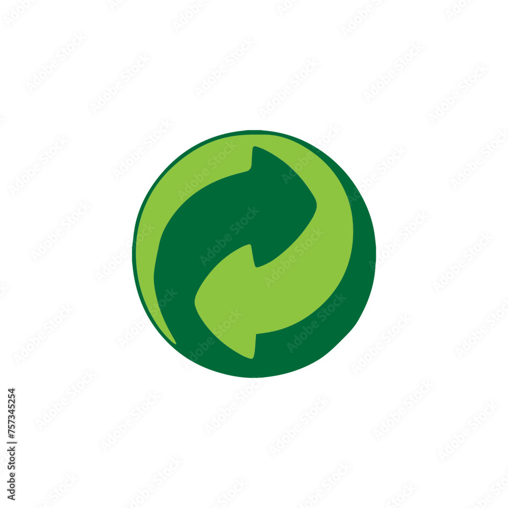 Green point symbol. European legislation for the treatment and ...
