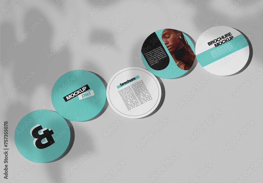 Circle Brochure Mockup Stock Template | Adobe Stock