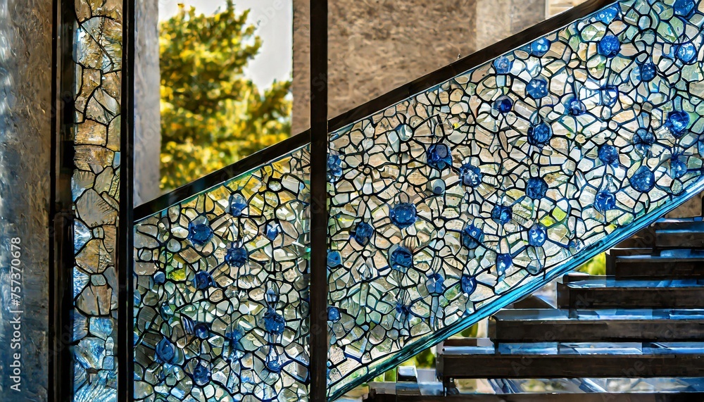 stained glass .a visually stunning glass railing concept featuring ...