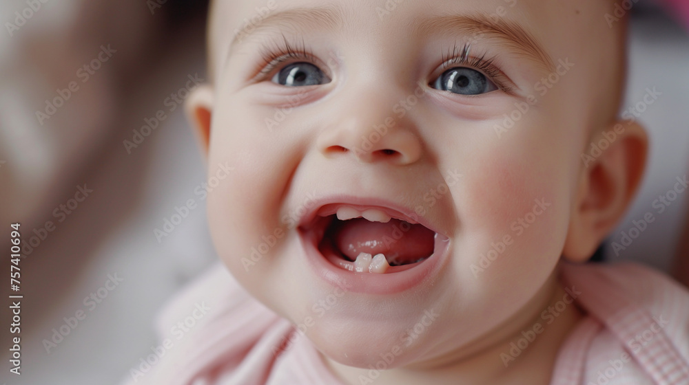 Baby's First Tooth Discovery, An up-close moment capturing the joy of a ...