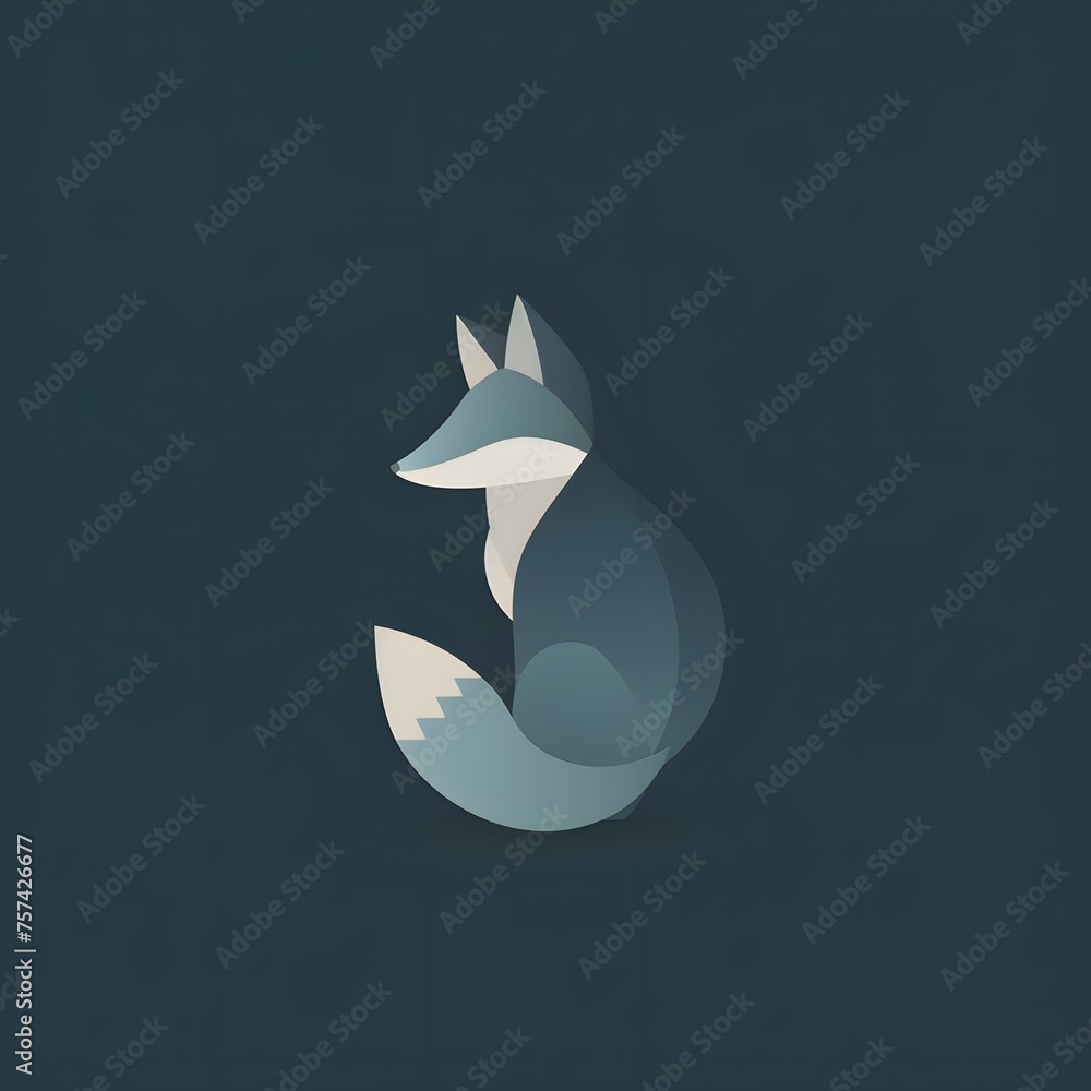 Minimalist Fox Symbol: This logo presents a minimalist interpretation ...