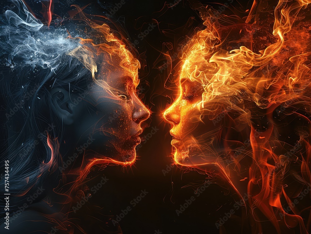 Contrasting Flames - Passion's Evolution - Light and Dark Elements ...