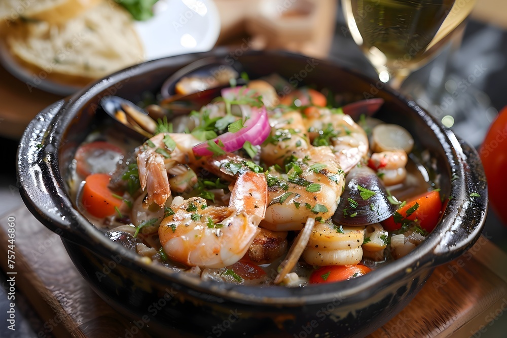 Seafood Stew Harmony A Rustic French-Inspired Dish Radiating Fresh ...