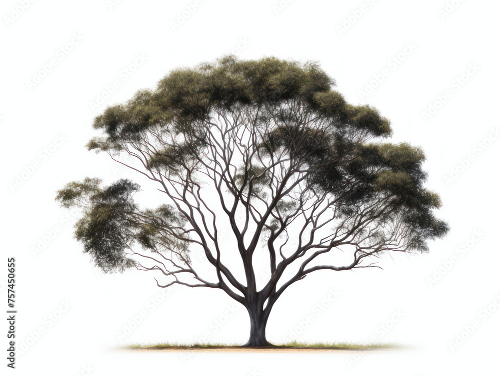 black gum tree isolated on transparent background, transparency image ...