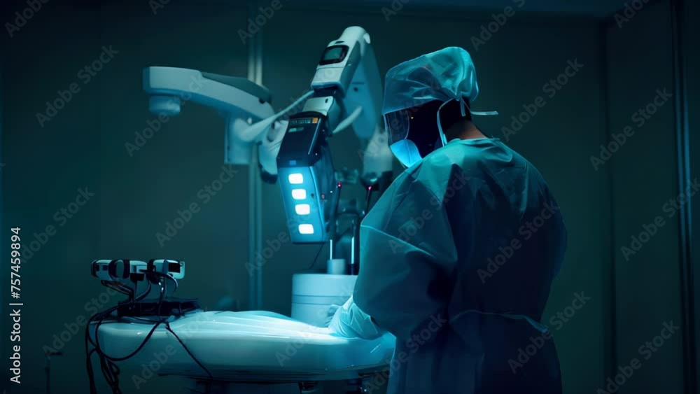 Doctor working in surgery room. operating room. smart medical ...