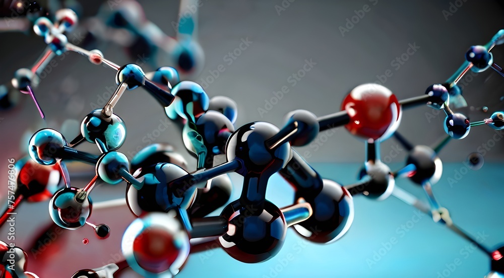 Vector Illustrations Of Molecular Structures 3d Models Of Molecular