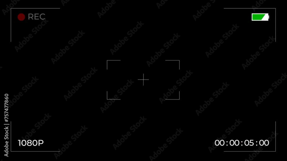 4 k Transparent Background Video: Camera Recording Screen with Timer ...