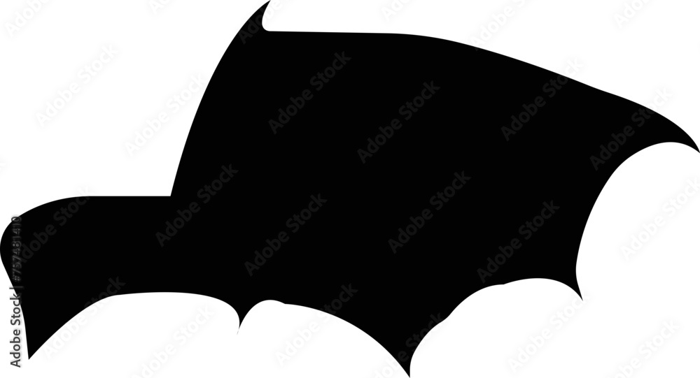 dragon wing silhouettes icon. dragon wings flat vector isolated on ...