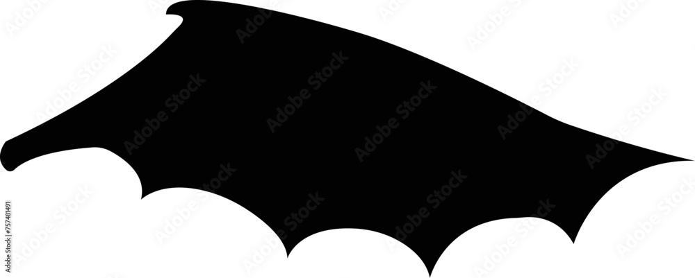 dragon wing silhouettes icon. dragon wings flat vector isolated on ...