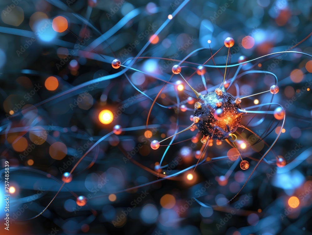 Molecule atom model depicting the complexity and intricacy of ozone and ...
