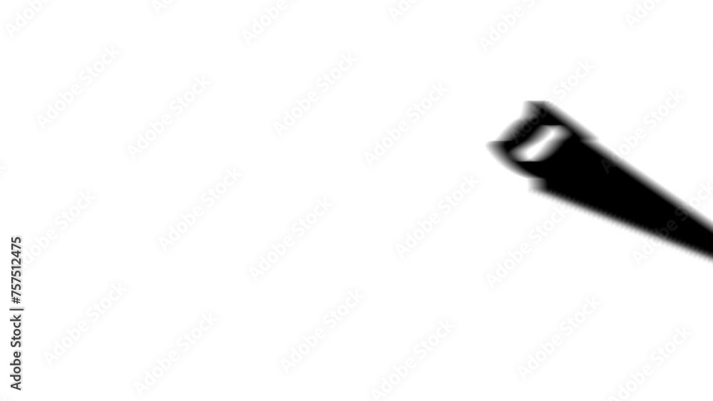 Animation set, hand saw symbol. Animations: transparency, zooms ...