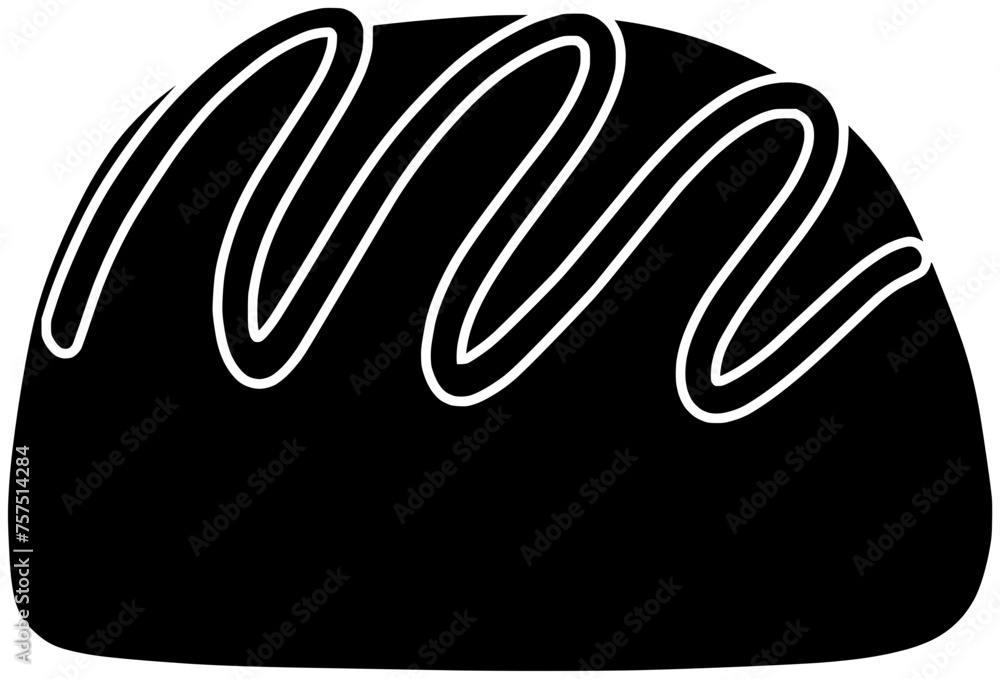 truffle illustration food silhouette sweet logo chocolate icon dessert ...