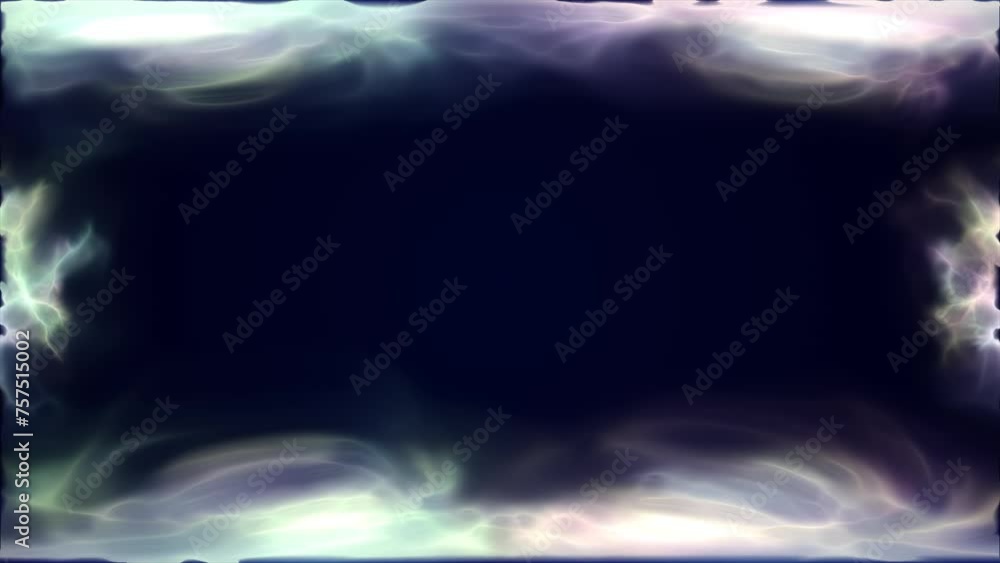 Multicolored energy magic frame made of futuristic waves and lines of ...