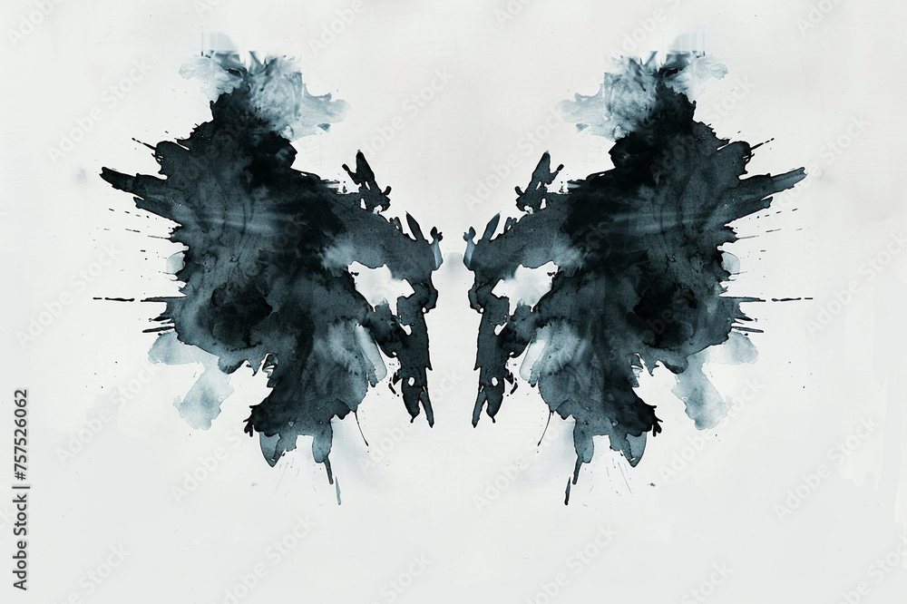 Rorschach inkblot test illustration, projective psychological test ...