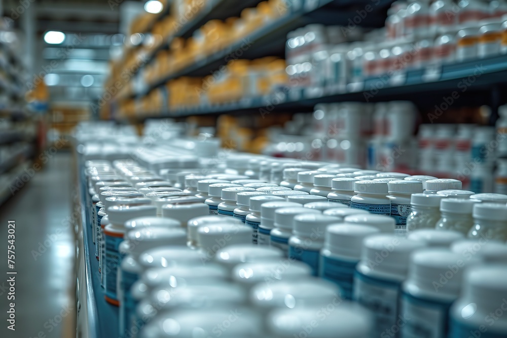 Pharmacy Prescription Counter Close-up of a pharmacy counter with ...