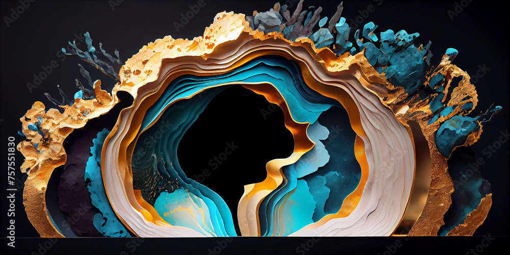 3d wallpaper for wall framing. resin geodes and abstract art and functional art like watercolour ...