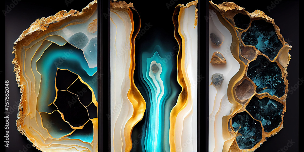 3d wallpaper for wall framing. resin geodes and abstract art and ...