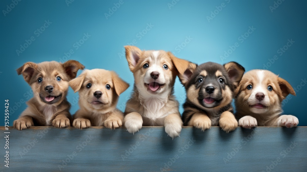Puppies at Play Group of Playful Puppies Rolling Around Stock Photo ...