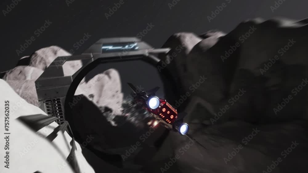 Exploring Sci-Fi Spaceship Game Alien Planet With Advanced Technology ...