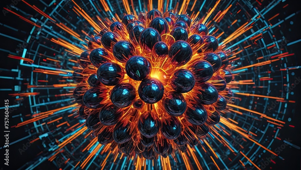 Science background quantum and subatomic particles wave-particle ...