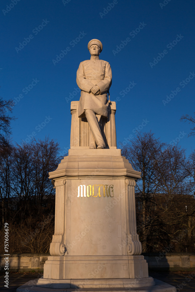 Statue of Helmuth Karl Bernhard Graf von Moltke, a Prussian field ...