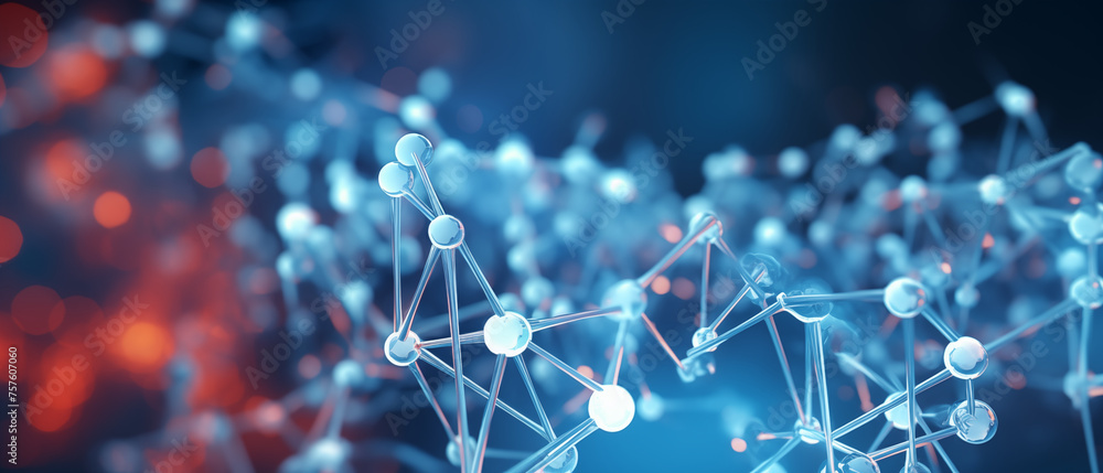 Abstract Molecular Structure. Artificial Intelligence Intricate ...