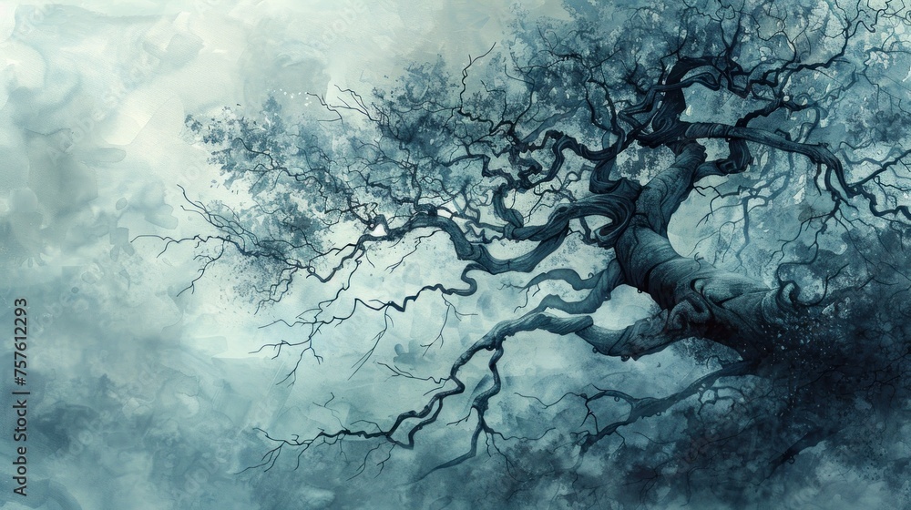 Whispers of the Ancient Tree A Watercolor Illustration Embodying the ...