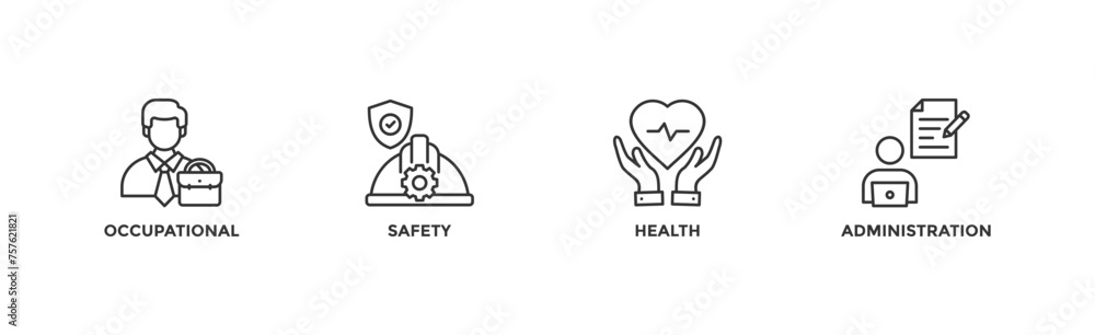 OSHA banner web icon vector illustration concept for occupational ...