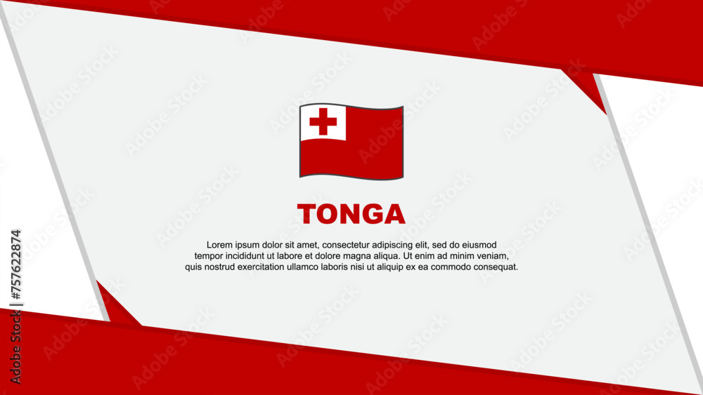 Tonga Flag Abstract Background Design Template. Tonga Independence Day ...