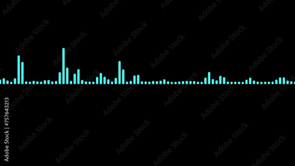 digital audio spectrum wave animation, White audio waveform spectrum ...