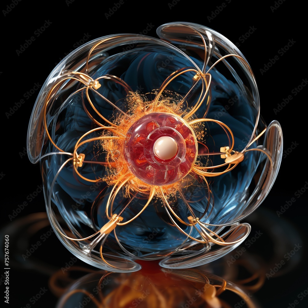 Explore the intricate arrangement of electrons within an atom Stock ...