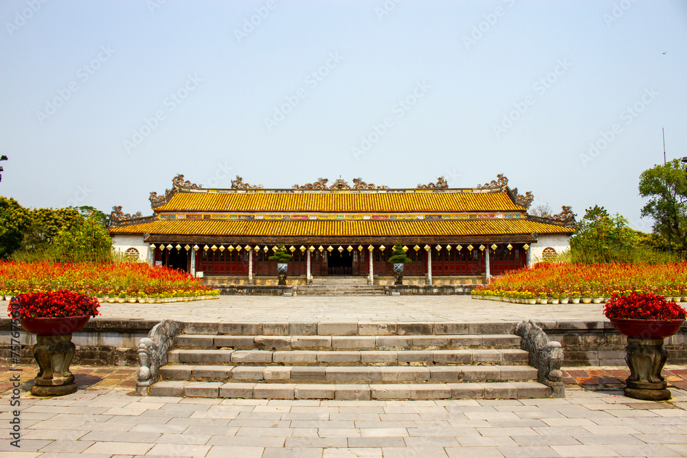 Thai Hoa Palace In Hue Imperial Citadel, Vietnam. Thai Hoa Palace Was A ...