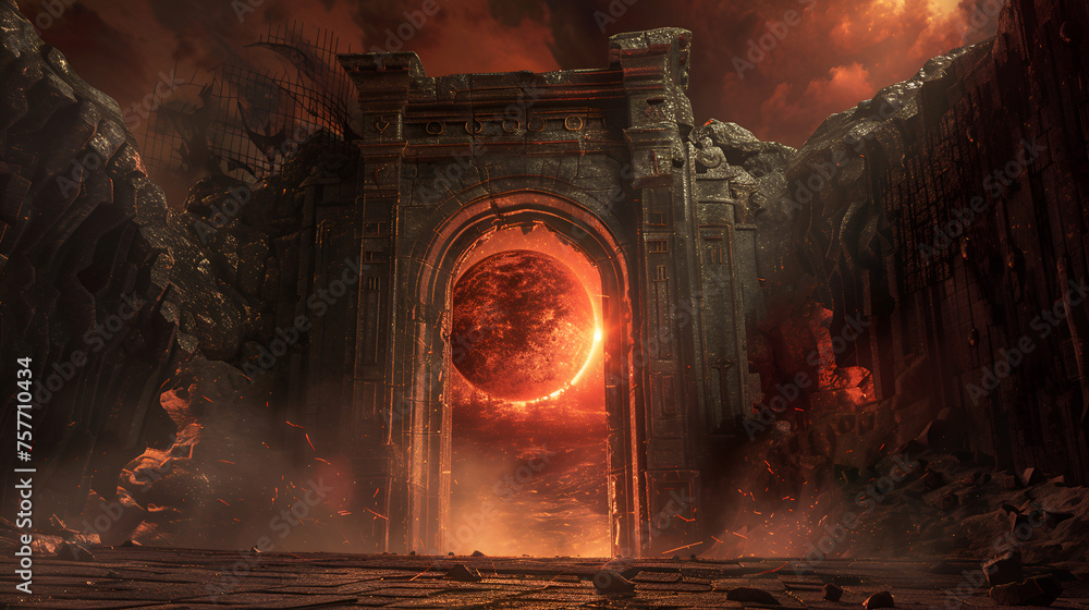 Gate to the Hell The Hell Gate Aspect 16:9 Perfect for Wall art and ...