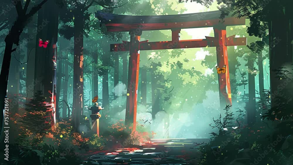 magical fantasy background in a forest. forest afternoon anime ...